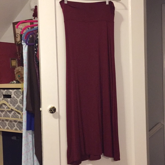Skirts | Maroon Maxi Skirt Medium | Poshmark